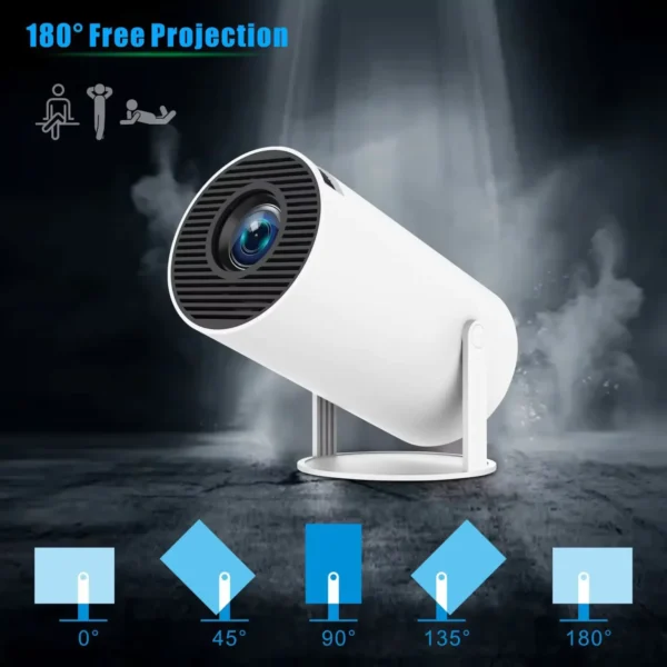 HY300 Smart Projector – Android WiFi Home Cinema, Up to 130″ Screen